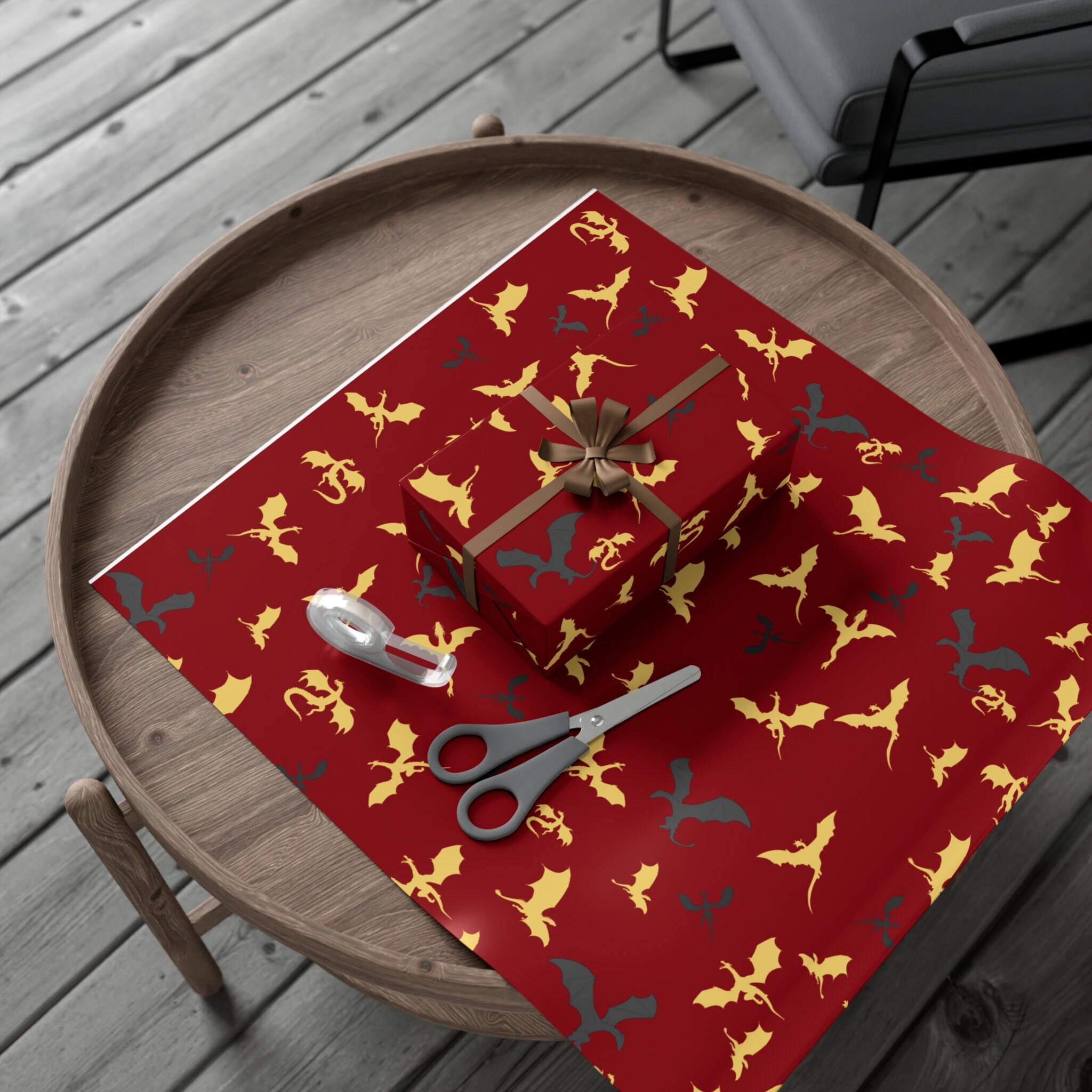 Fourth Wing Irong Flame Gift Wrapping Paper - Etsy