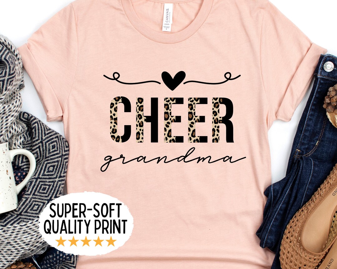 Cheer Grandma Shirt, Cheerleading Grandma Tee, Cheer Grandmother Tshirt ...