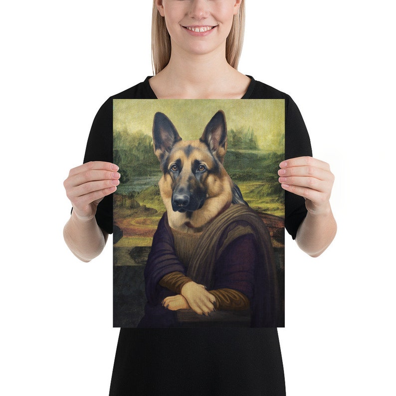 Mona Lisa German Shepherd Poster - Etsy