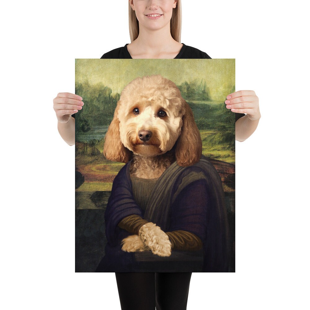 Mona Lisa Poodle Poster - Etsy