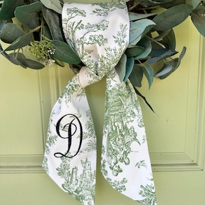Green Toile Sash - Etsy