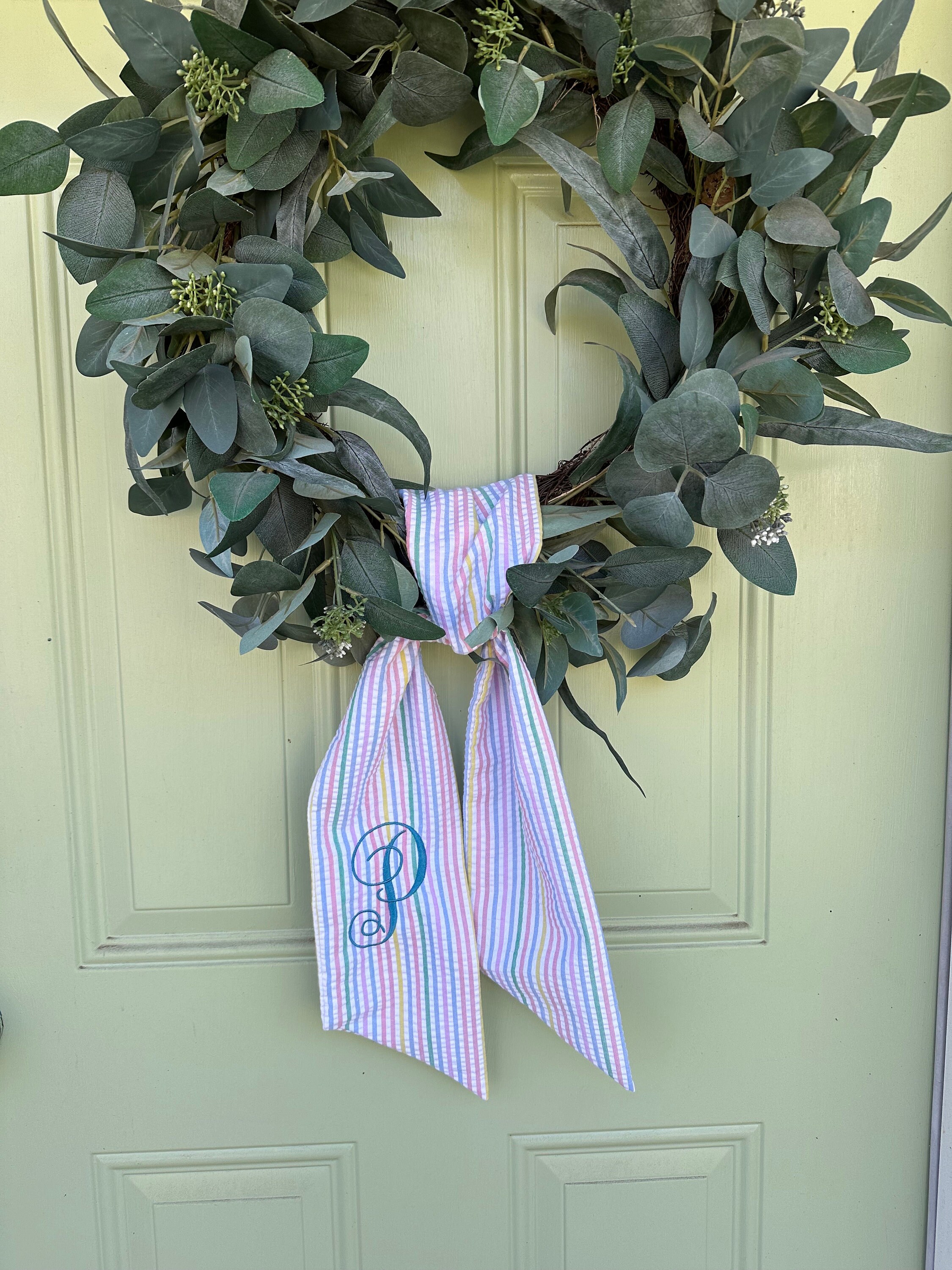 Multicolor Seersucker Letter Sash - Etsy