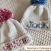 Personalized Toboggan, Hand Embroidered Beanie, Custom Name Toboggan ...