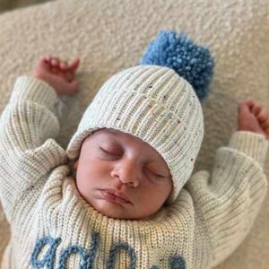 Personalized Toboggan, Hand Embroidered Beanie, Custom Name Toboggan ...