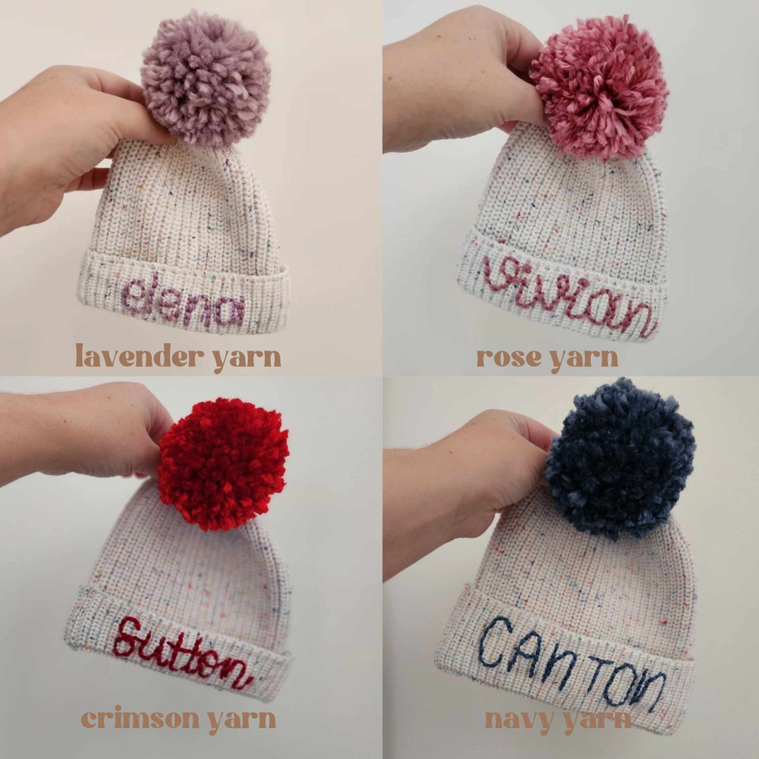 Personalized Toboggan, Hand Embroidered Beanie, Custom Name Toboggan ...