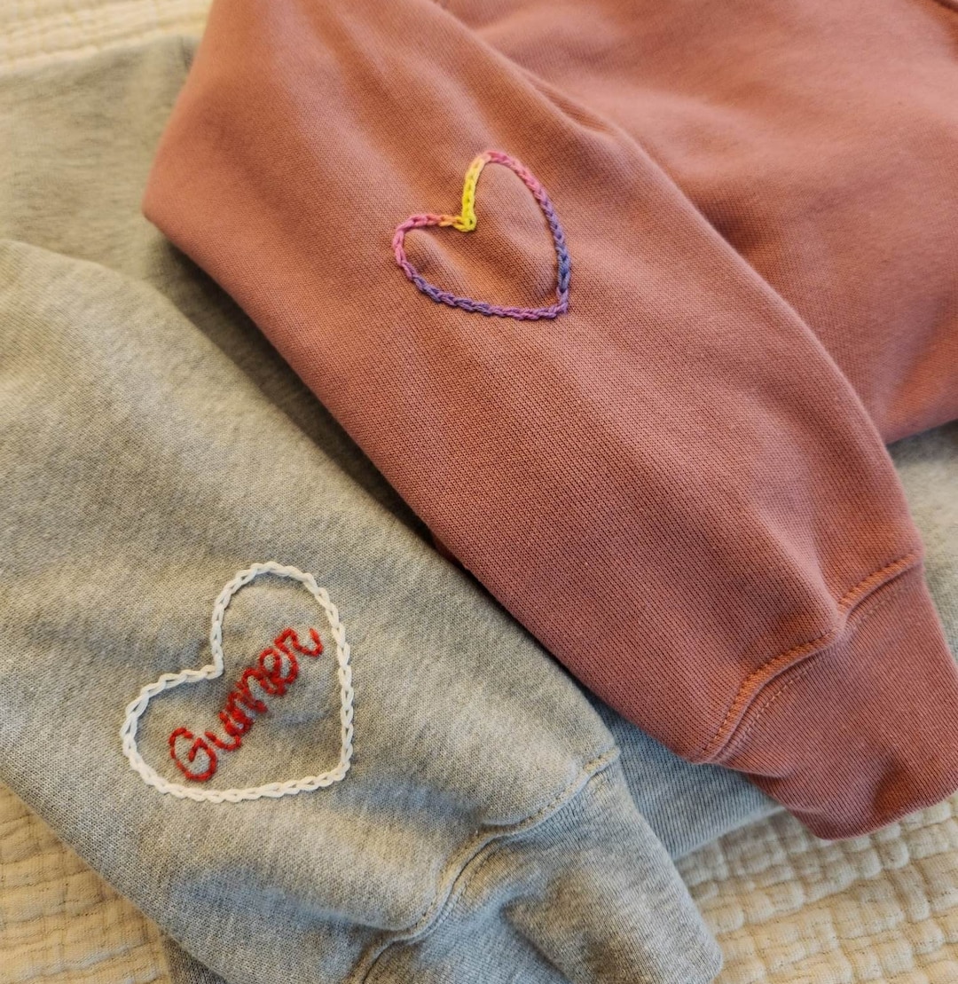 Add a Hand-embroidered Design to Crewneck Sweatshirt - Etsy