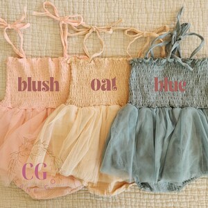 Custom Name Tutu, Hand Embroidered Baby Romper, Personalized Birthday ...