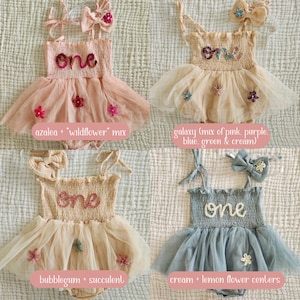 TUTU - ADD-ON Flower or Design to a Hand Embroidered Birthday Tutu ...