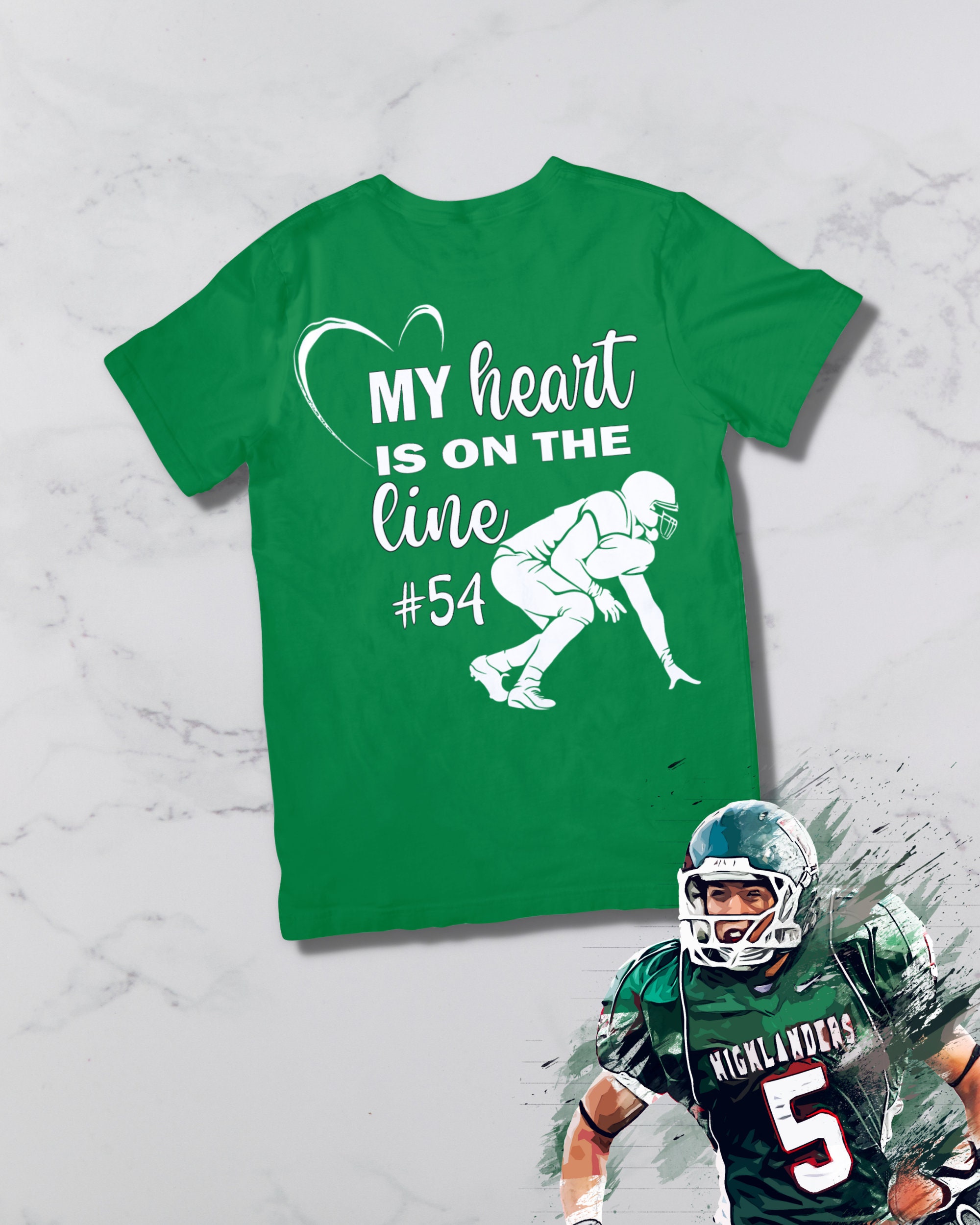 My Heart Is On The Line Svg Football Mom Dad Girlfriend Shirt Svg Game