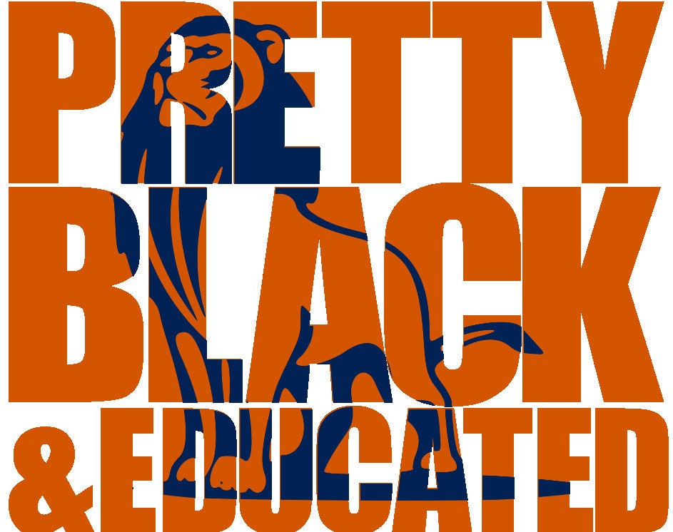 Pretty Black and Educated Langston University Svg/langston Lions Svg/black Women Svg/melanin Svg ...