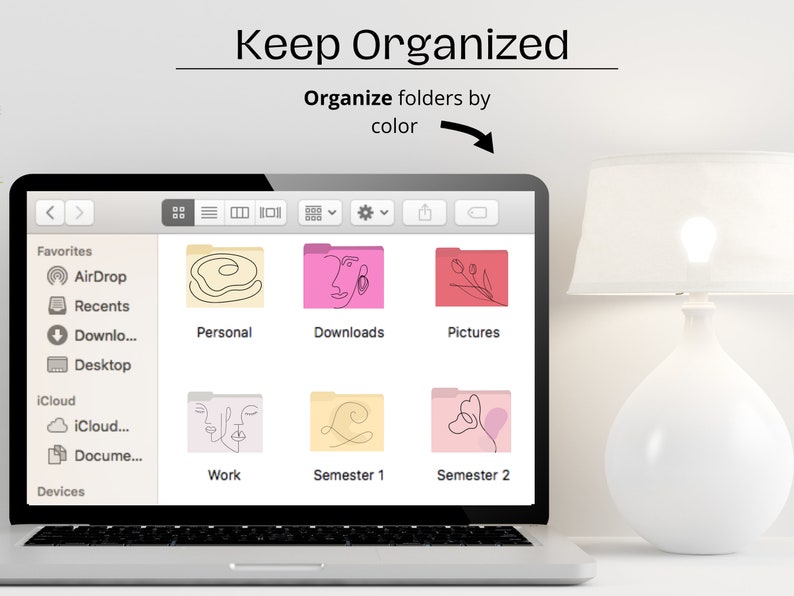 Gradient Desktop Organizer and Folder Icons 2022 2023 - Etsy
