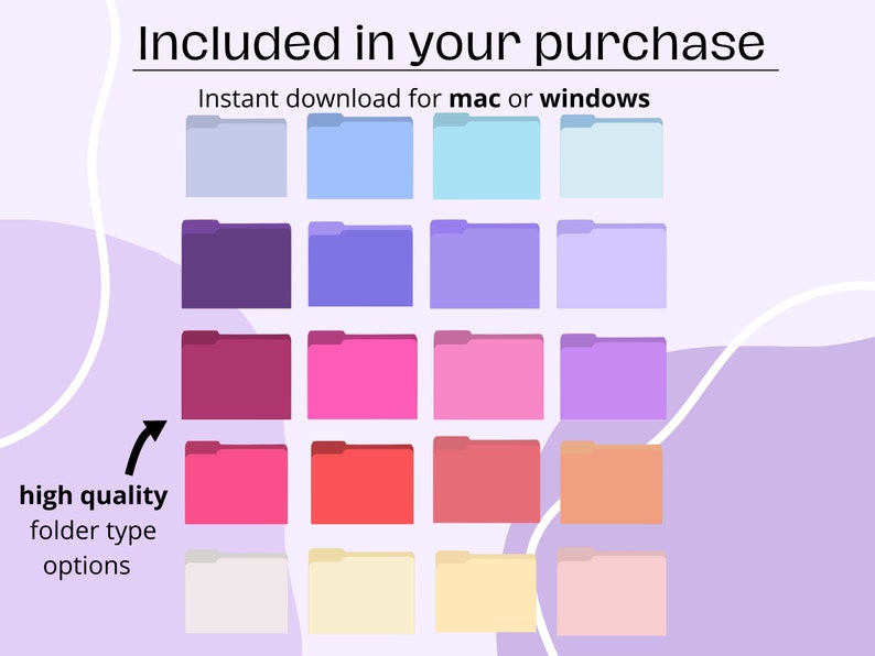 Gradient Desktop Organizer and Folder Icons 2022 2023 - Etsy