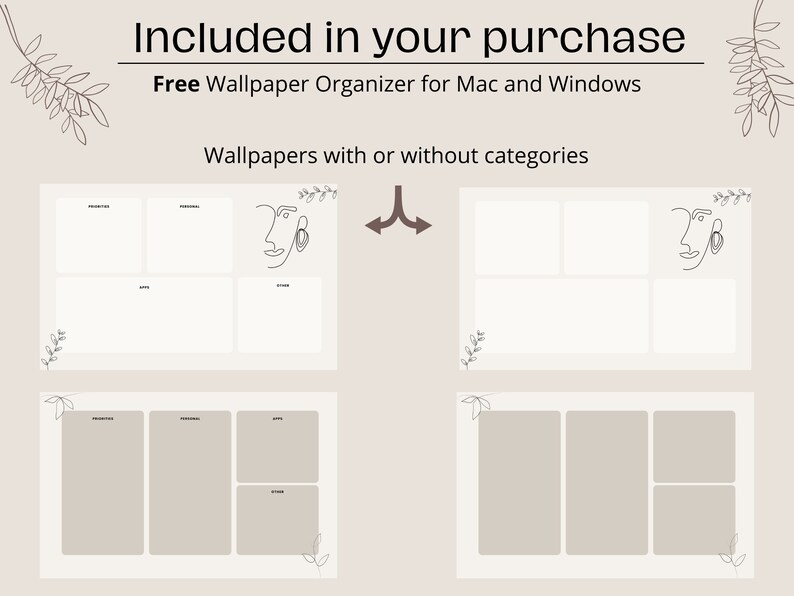 Desktop Icon Free Desktop Wallpaper Neutral Line Art Modern Computer ...