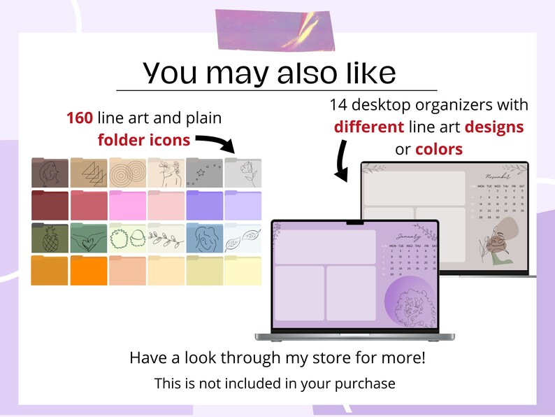 Gradient Desktop Organizer and Folder Icons 2022 2023 - Etsy