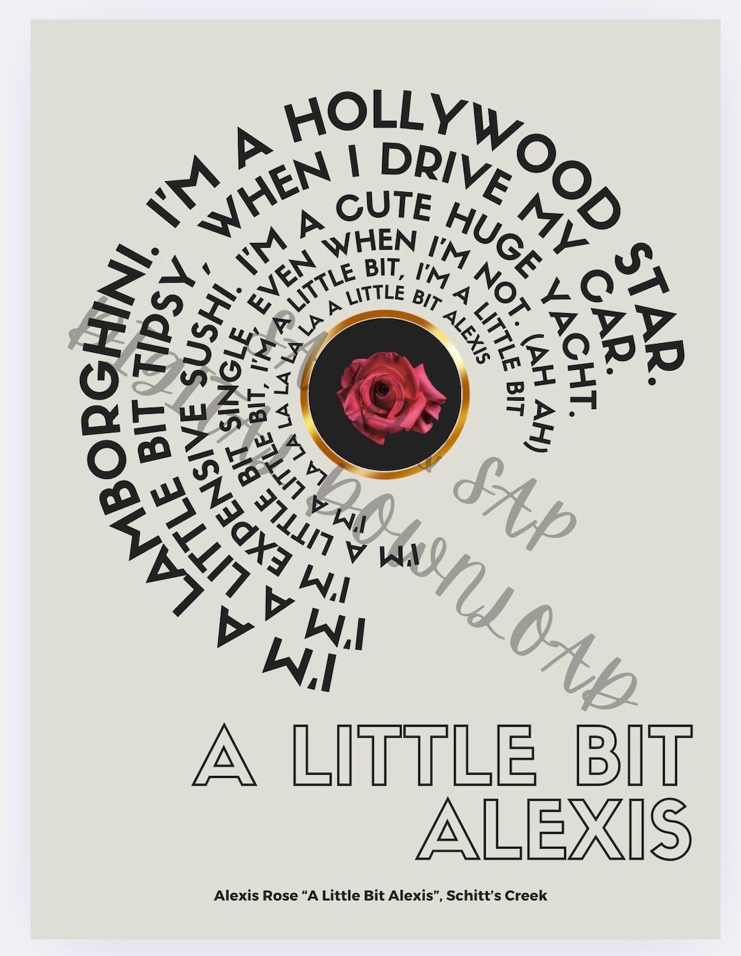 A Little Bit Alexis PDF | Schitt's Creek Alexis Rose Song | Digital ...