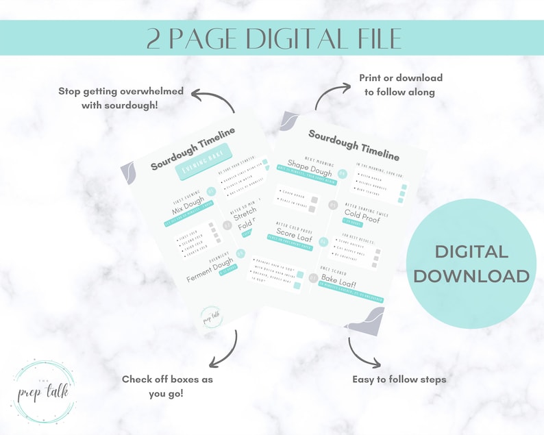 Sourdough Baking Checklist With Timeline (digital Download) - Etsy