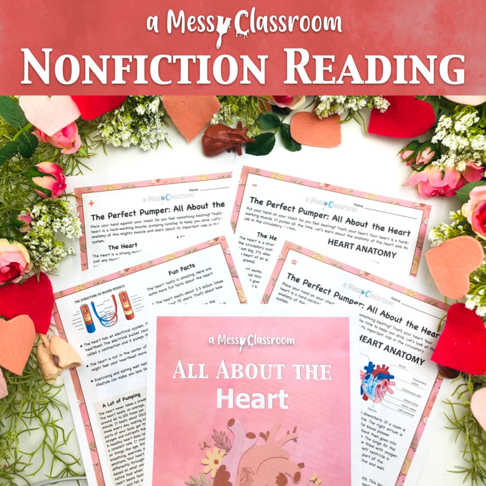 The Anatomy of the Human Heart 2nd Grade Nonfiction Reading Common Core ...