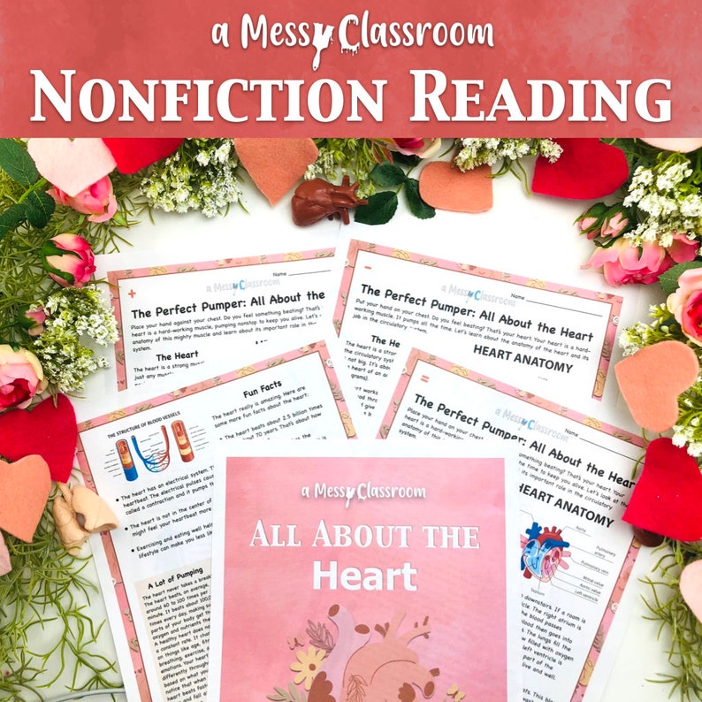 The Anatomy of the Human Heart 2nd Grade Nonfiction Reading Common Core ...