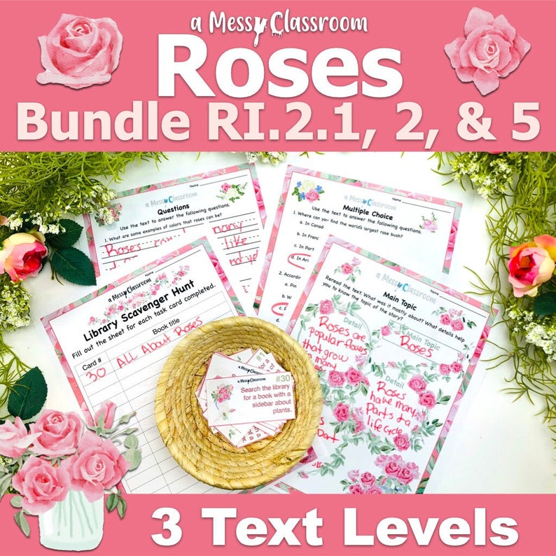 Roses Flower Plant Photosynthesis Science 2nd Grade Nonfiction Reading ...