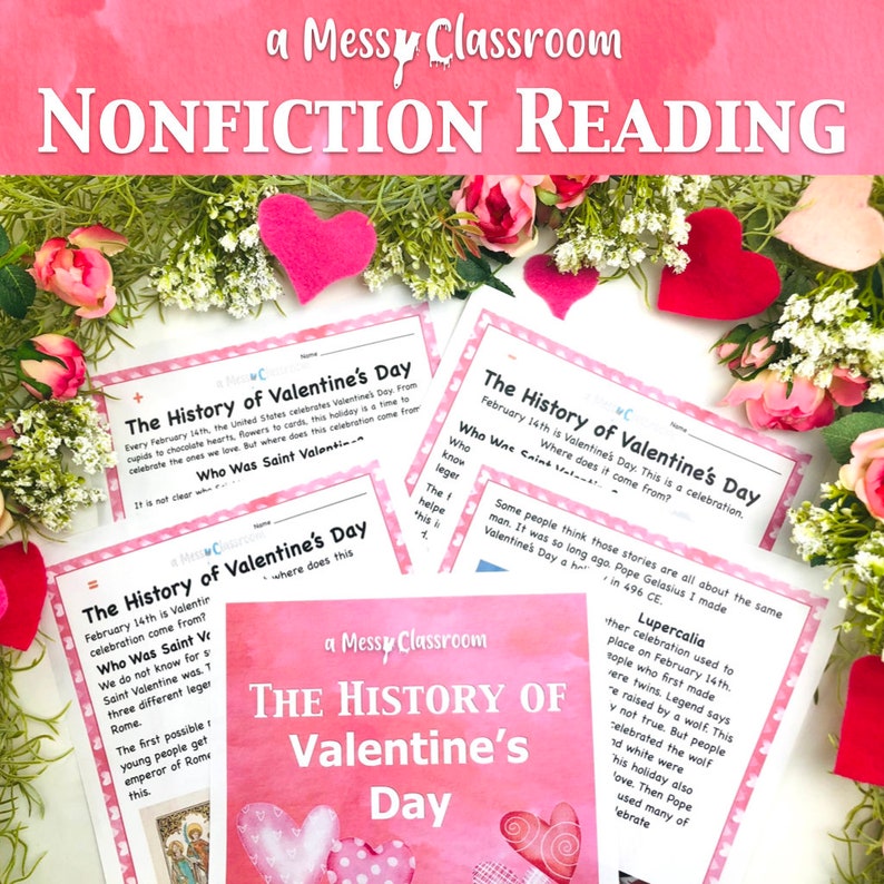 The History of Valentine's Day 2nd Grade Nonfiction Reading Common Core ...