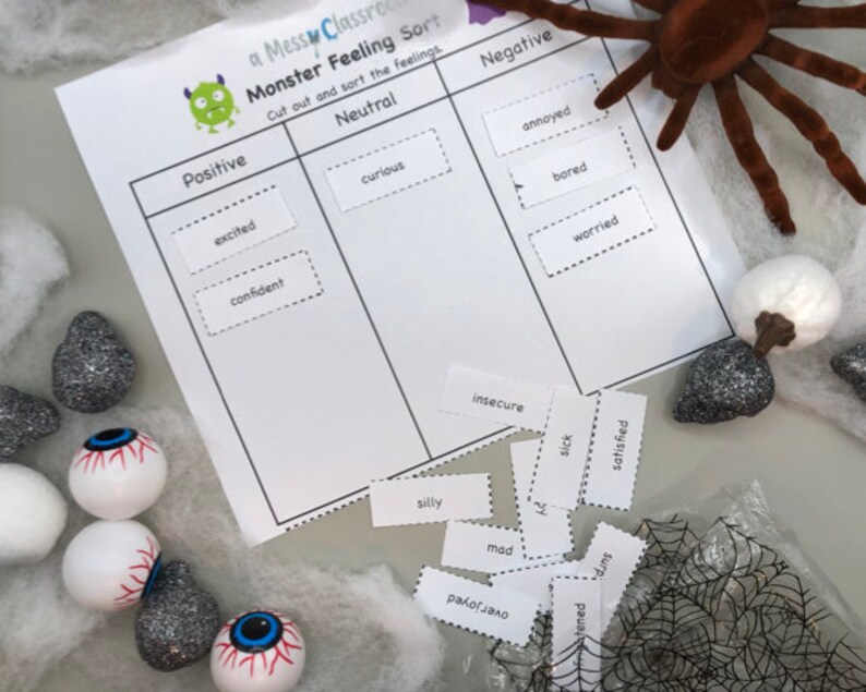Monster Feelings and Emotions Halloween Thematic Unit Lesson - Etsy