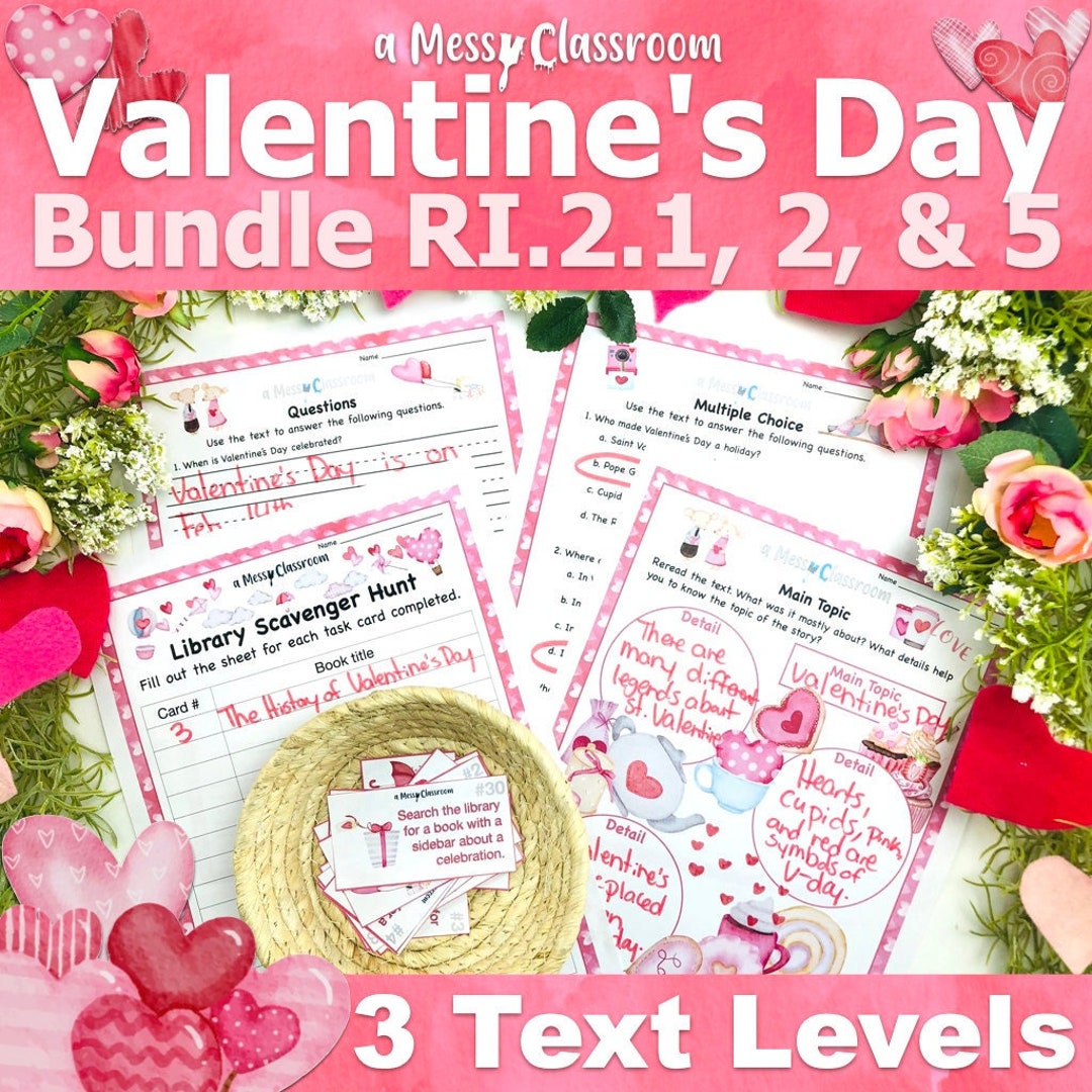 The History of Valentine's Day 2nd Grade Nonfiction Reading Common Core ...