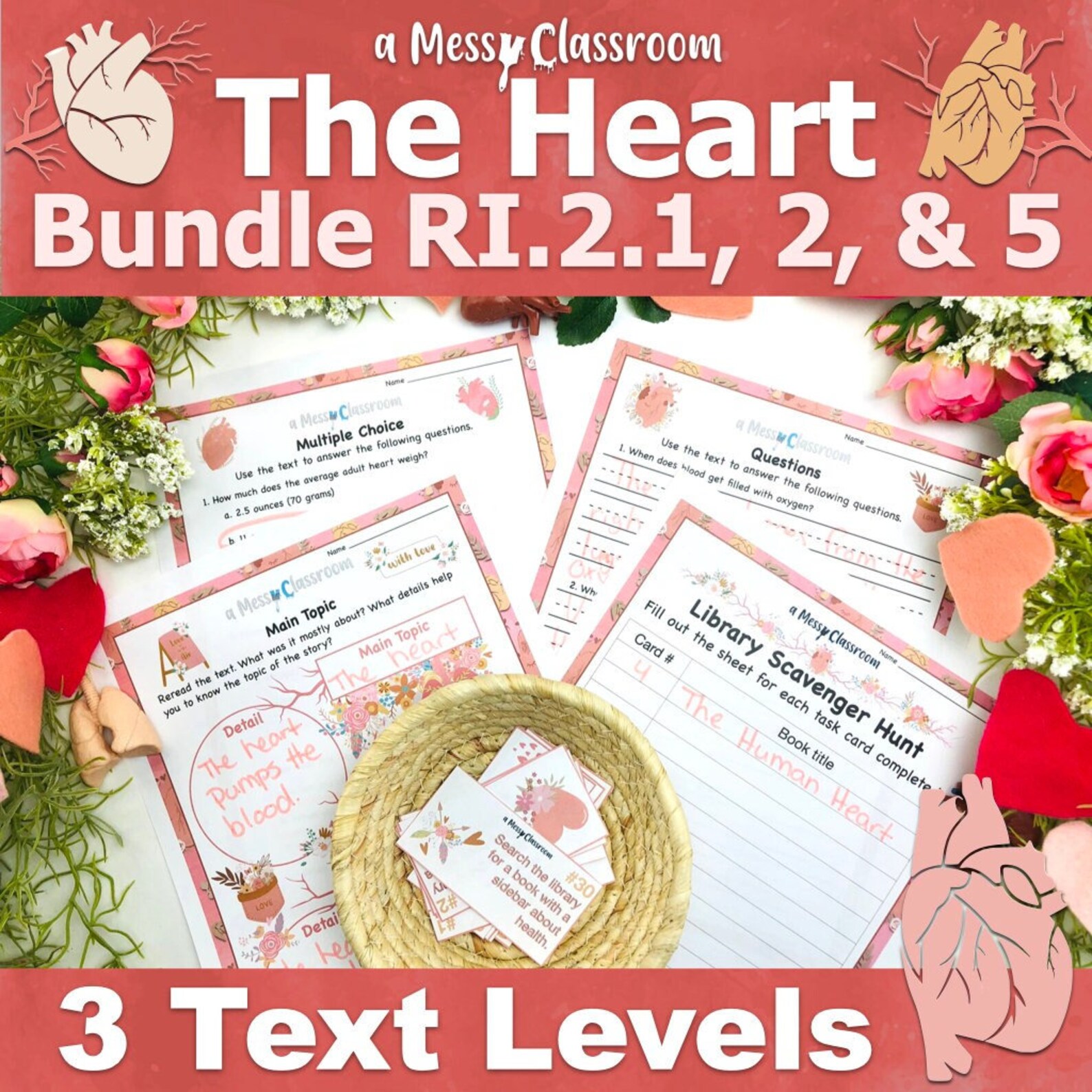 The Anatomy of the Human Heart 2nd Grade Nonfiction Reading Common Core ...
