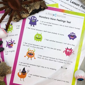 Monster Feelings and Emotions Halloween Thematic Unit Lesson - Etsy