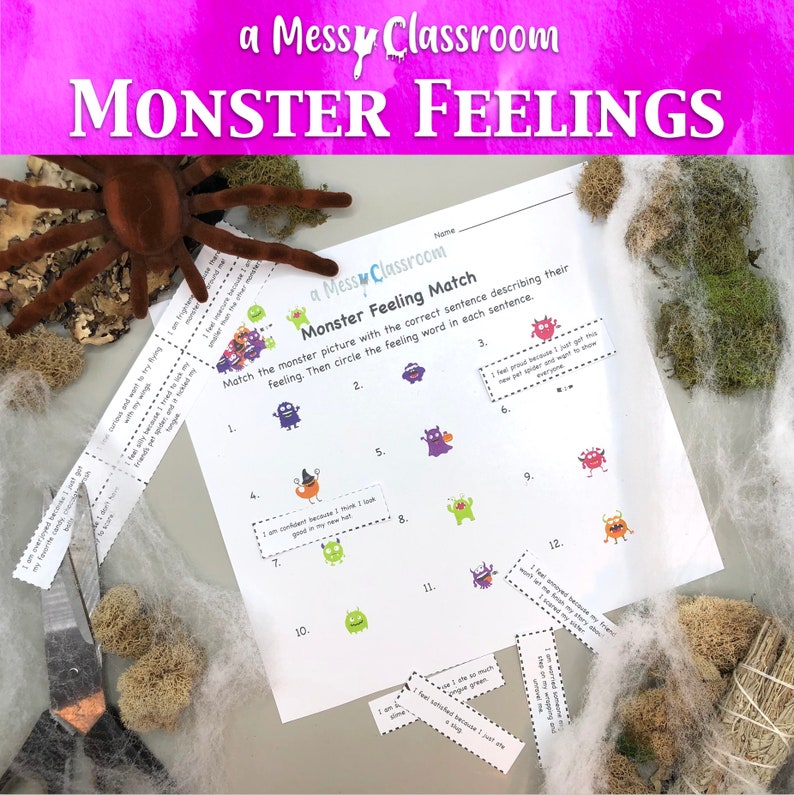 Monster Feelings and Emotions Halloween Thematic Unit Lesson Plan - Etsy