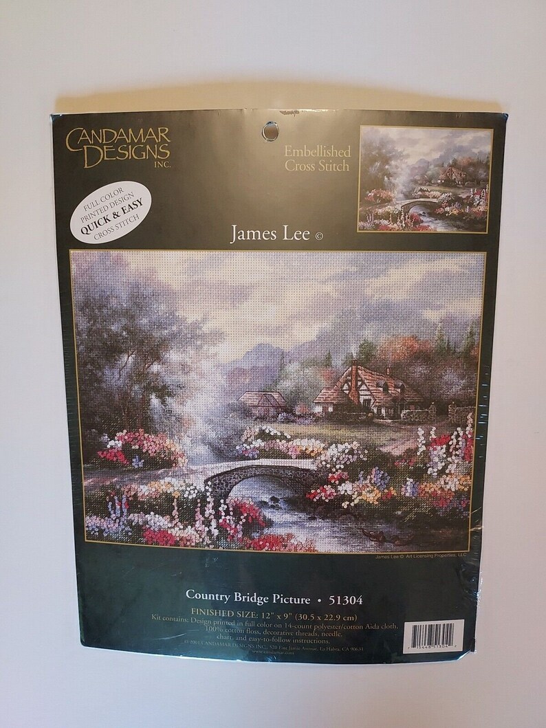 James Lee Candamar Designs Cross Stitch Kit Country Bridge 51304 12 X 9 ...