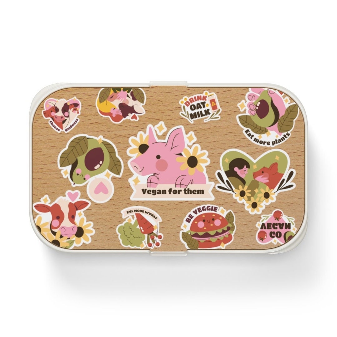 Vegan for Them Sticker Bento Lunch Box Gift for Vegans Bento for Kids ...