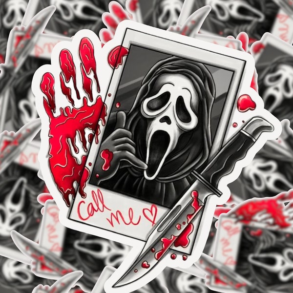 Ghostface Vinyl Decal - Etsy