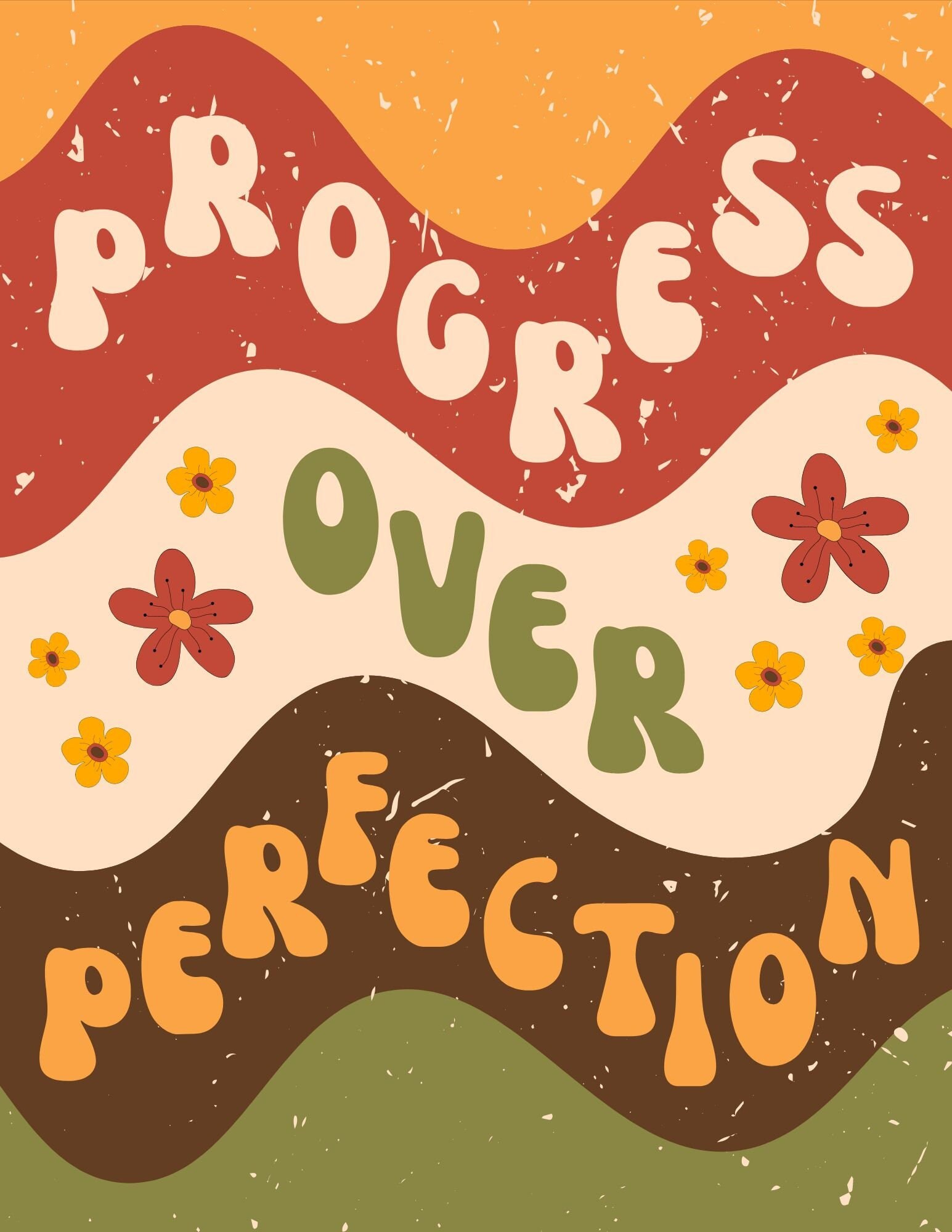 Progress Over Perfection INSTANT DOWNLOAD PDF - Etsy