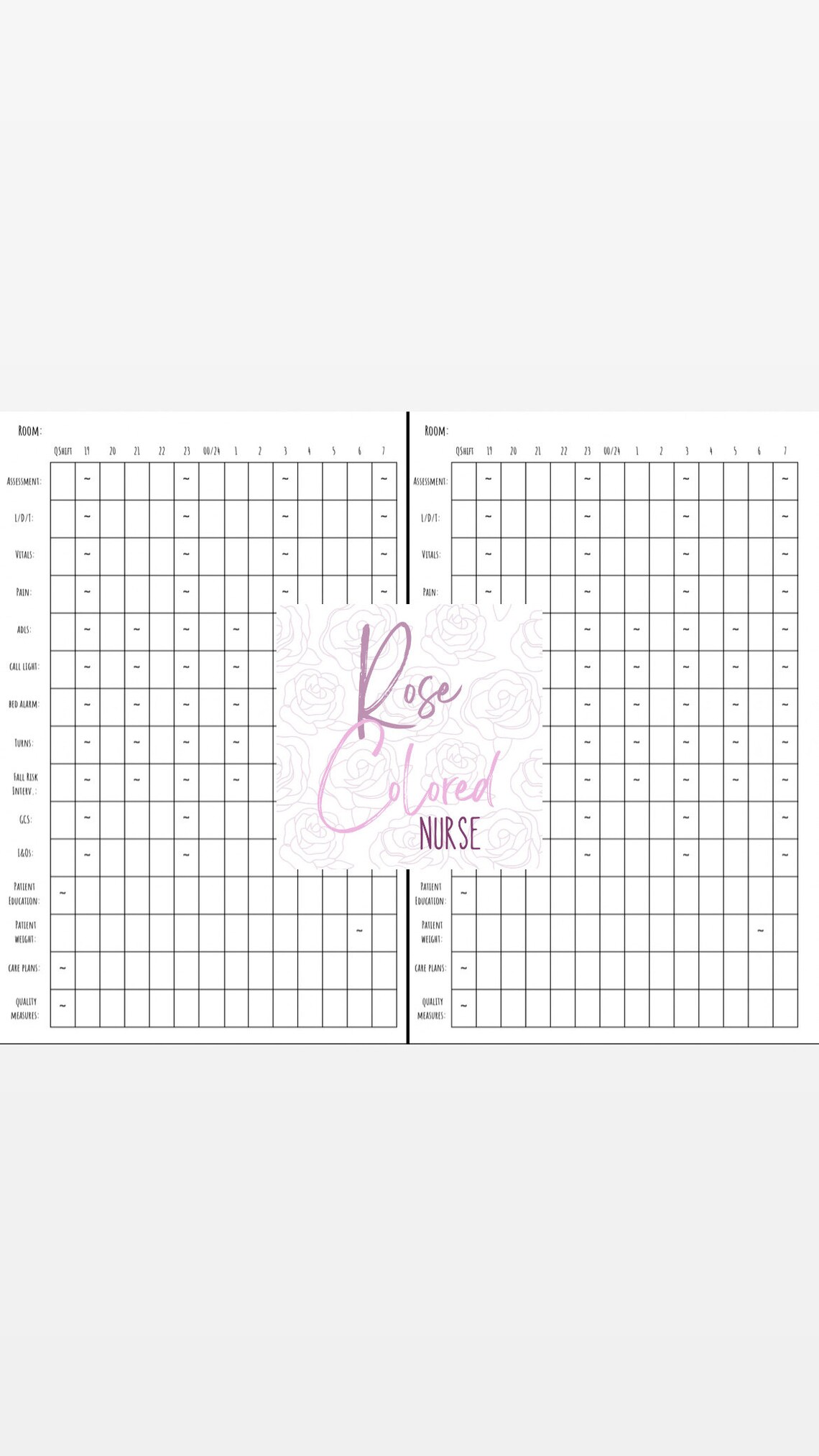 Laminated Noc Shift Nurse Charting Check-off Sheet - Etsy