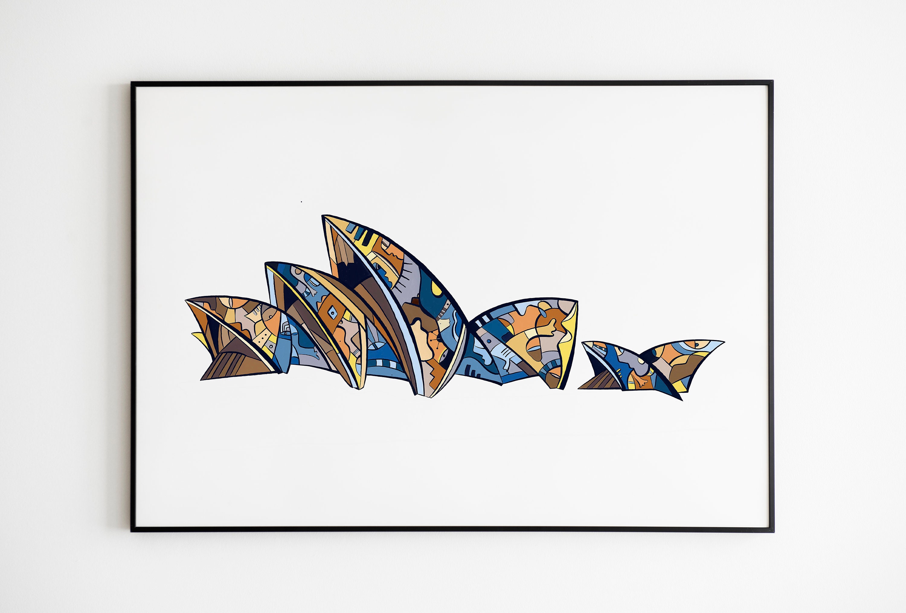 Printable Sydney Opera House Artwork, Abstract Painting, Printable Art ...
