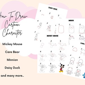 Printable Learning to Draw Step-by-step| How to Draw Cute Cartoon ...