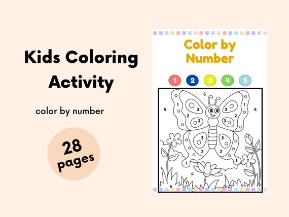 PRINTABLE : Color by Number Coloring Pages Coloring Animals - Etsy