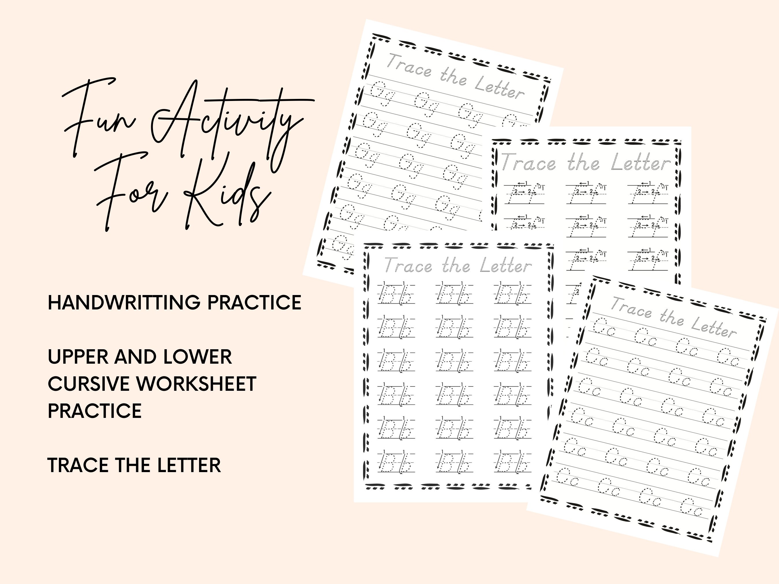 Cursive Workbook Alphabet A-Z Printable Cursive Handwriting Worksheets ...