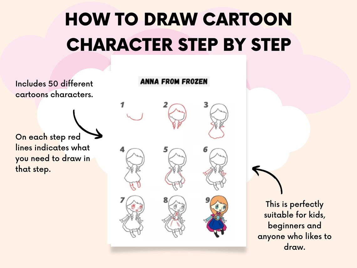 Printable Learning to Draw Step-by-step How to Draw Cute Cartoon ...