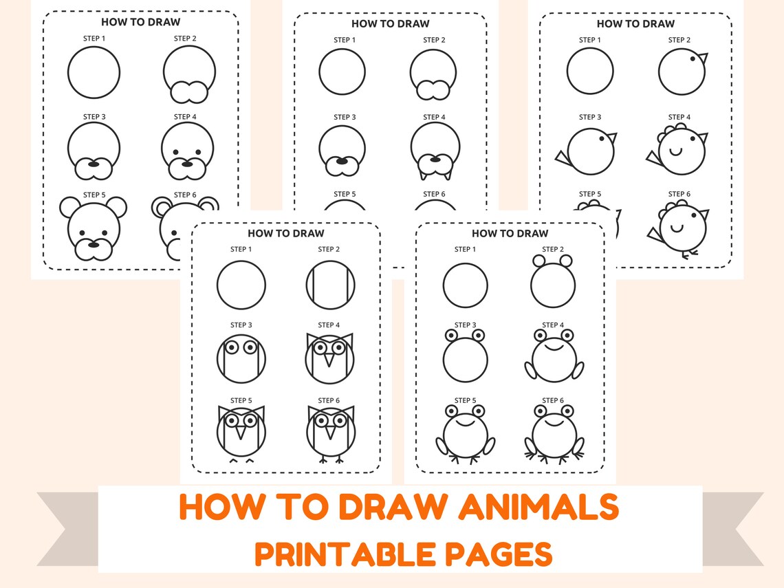 Learn to Draw Cute Animals Step-by-step Guide | How to Draw Animal for ...