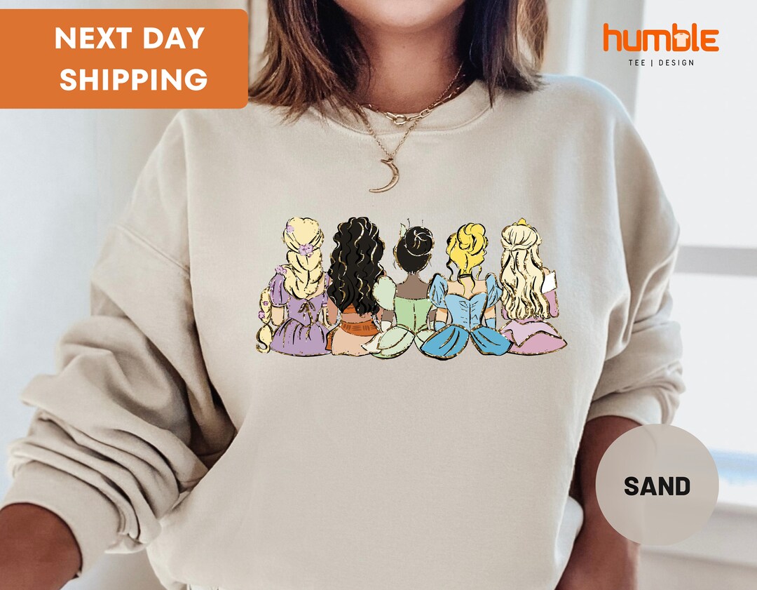 Disney Princess Sweatshirt, Disney Princess, Cute Sweatshirt, Walt ...