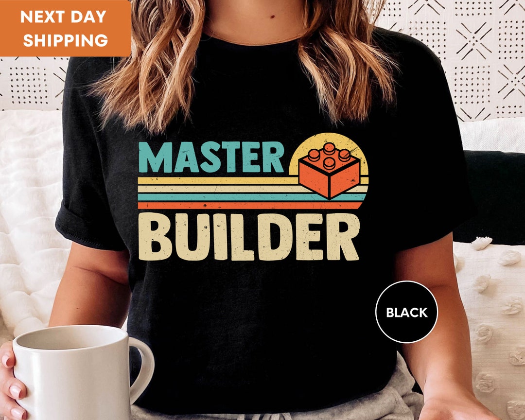 Master Builder Shirt, Building Blocks, Birthday Gift for Kids, Funny ...