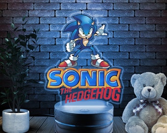 Sonic the Hedgehog Lamp - Etsy
