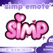 Blue Simp Emote for Twitch and Discord Streamer Emote Vtuber Assets ...