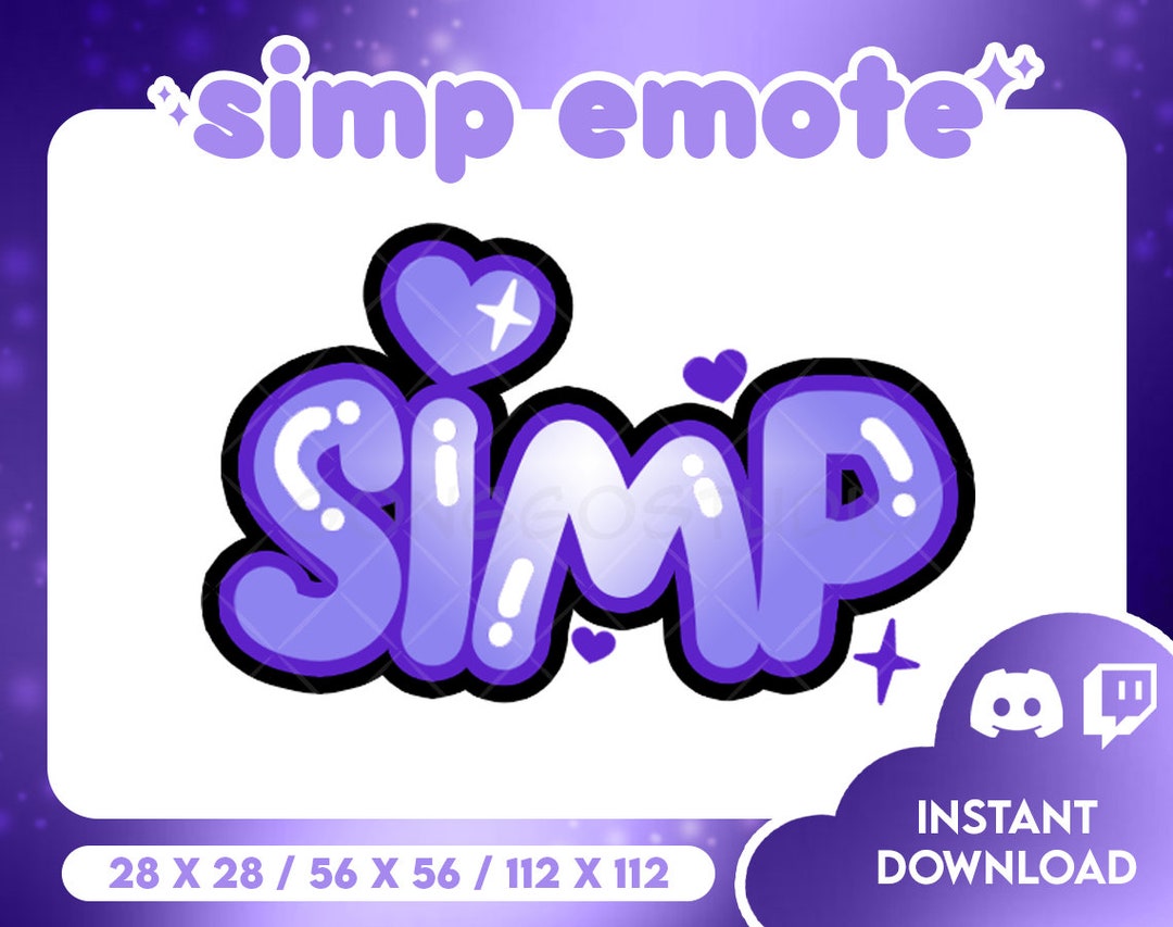 Purple Simp Emote for Twitch and Discord | Streamer Emote | Vtuber ...