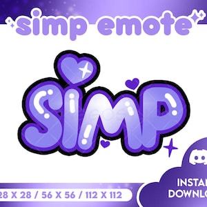Blue Simp Emote for Twitch and Discord Streamer Emote Vtuber Assets ...
