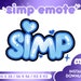 Blue Simp Emote for Twitch and Discord Streamer Emote Vtuber Assets ...