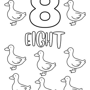 Printable Number Colouring Sheets With Animals - Etsy