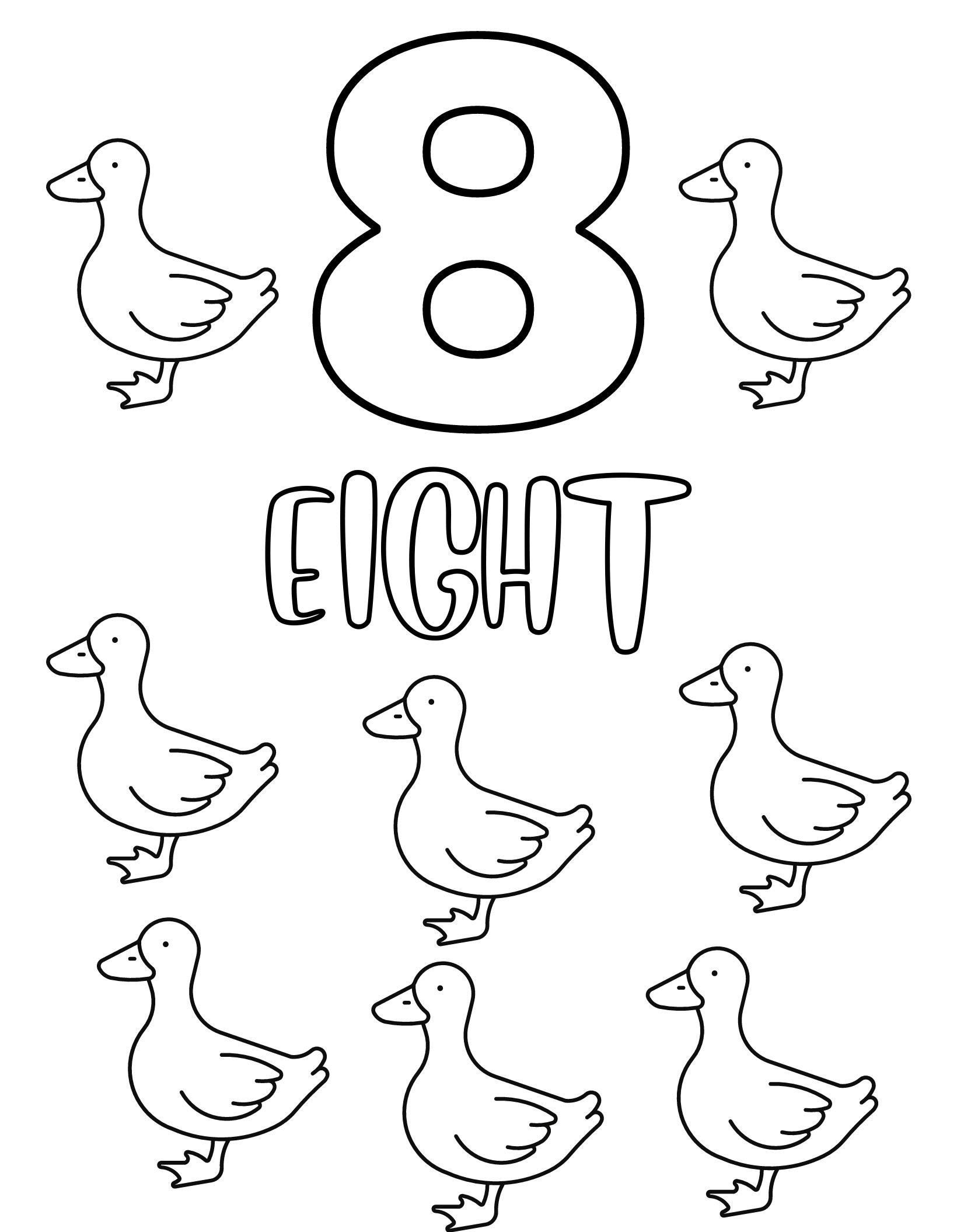 Printable Number Colouring Sheets With Animals - Etsy