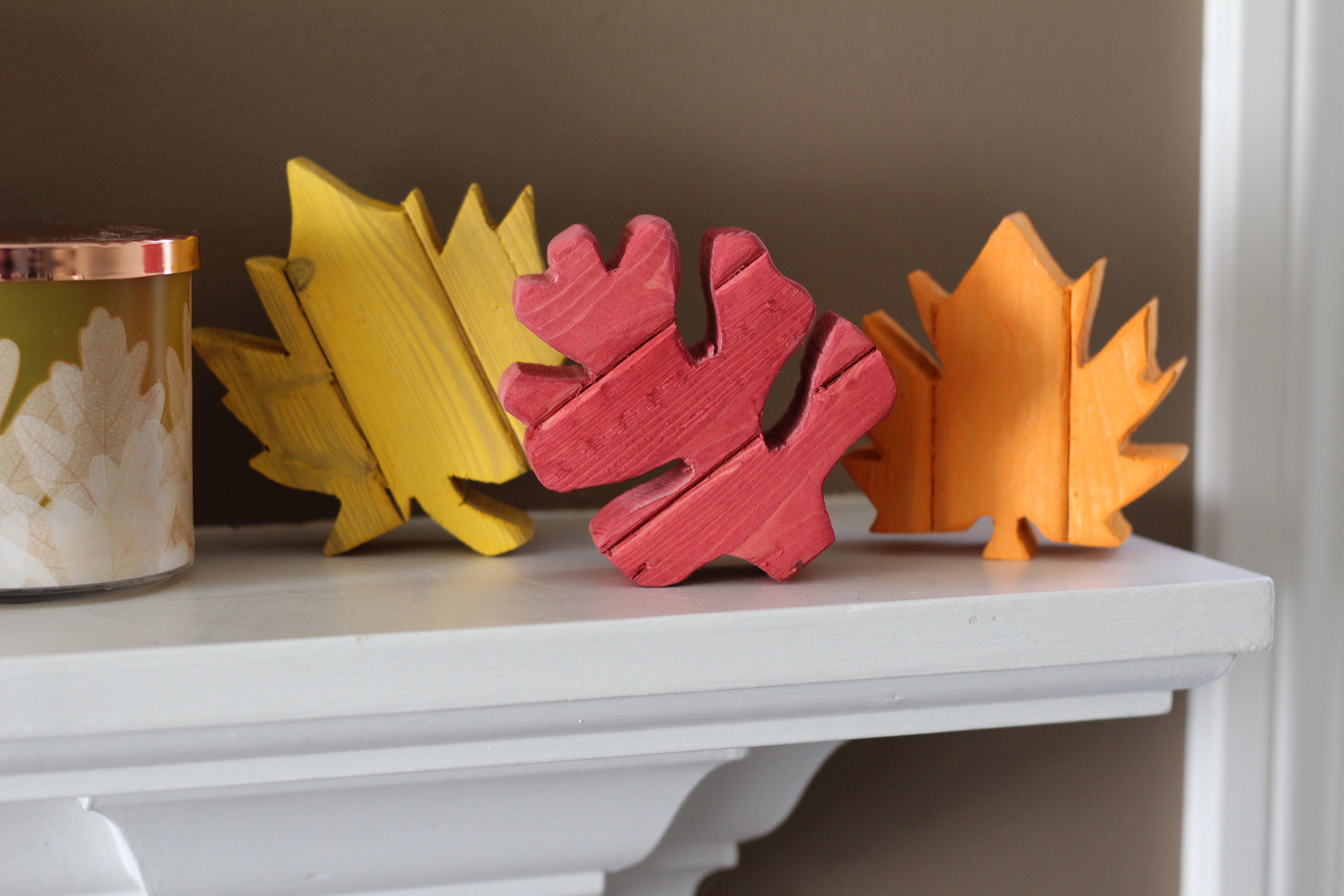 Wooden Fall Leaves Wood Fall Leaf Set of Three Fall Leaves - Etsy